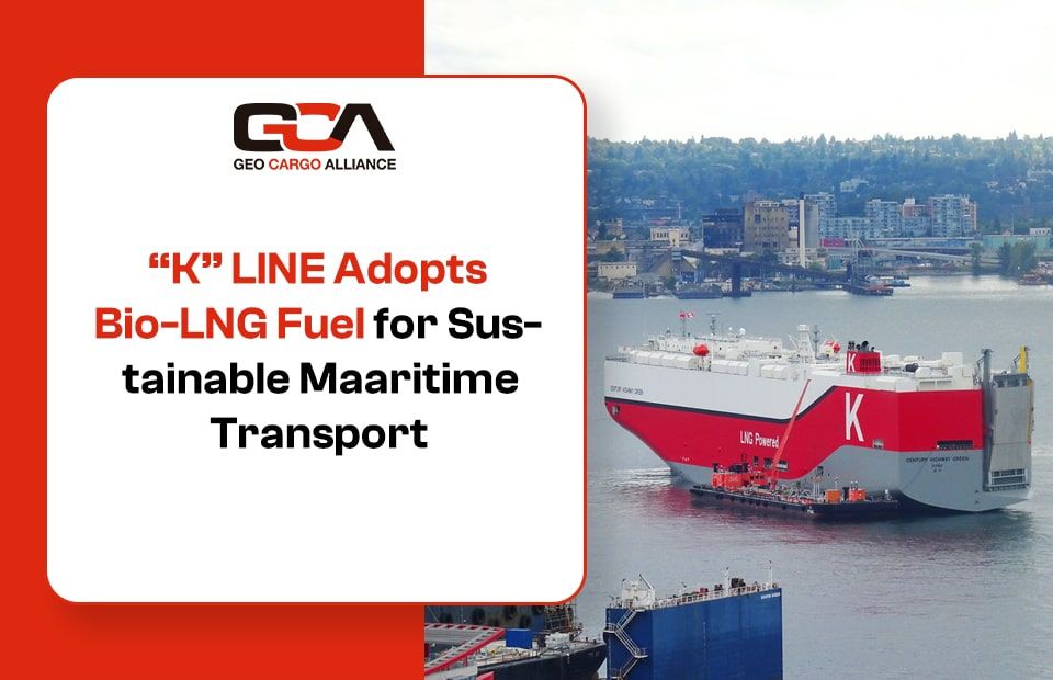 “K” LINE Adopts Bio-LNG Fuel for Sustainable Maritime Transport